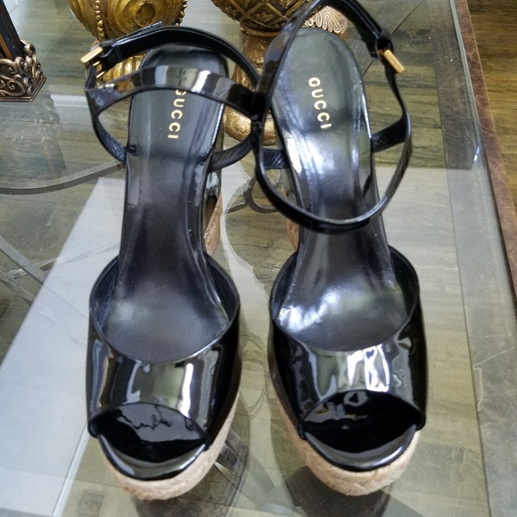 Gucci | Shoes | Gucci Wedge Sandals | Poshmark